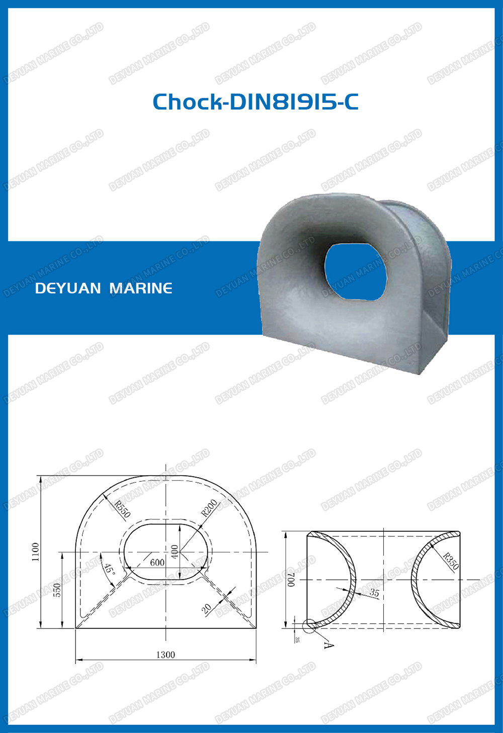 Deck Mounted Panama Chocks DIN81915 Chock Type C from China ...