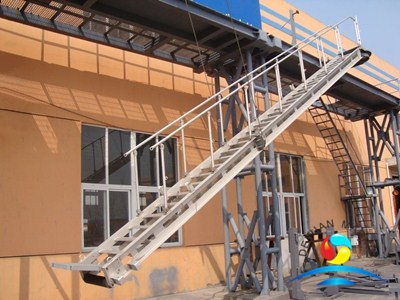 22800mm Aluminium Telescopic Accommodation Ladder With ABS Approval For ...
