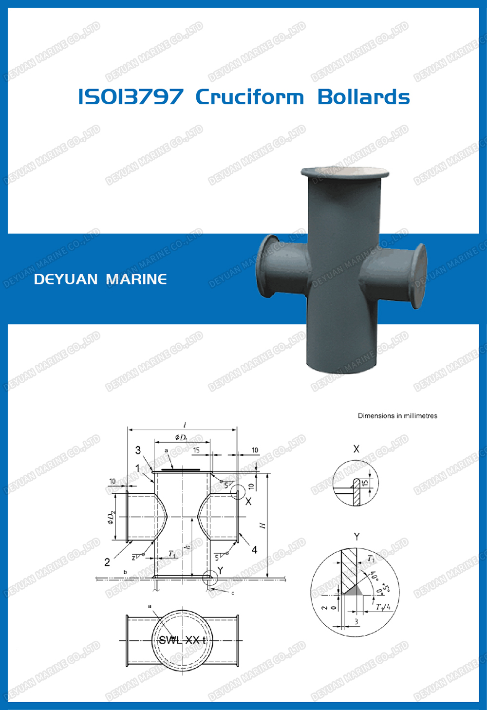 ISO13797 Cruciform Bollards for Ships from China manufacturer - China ...