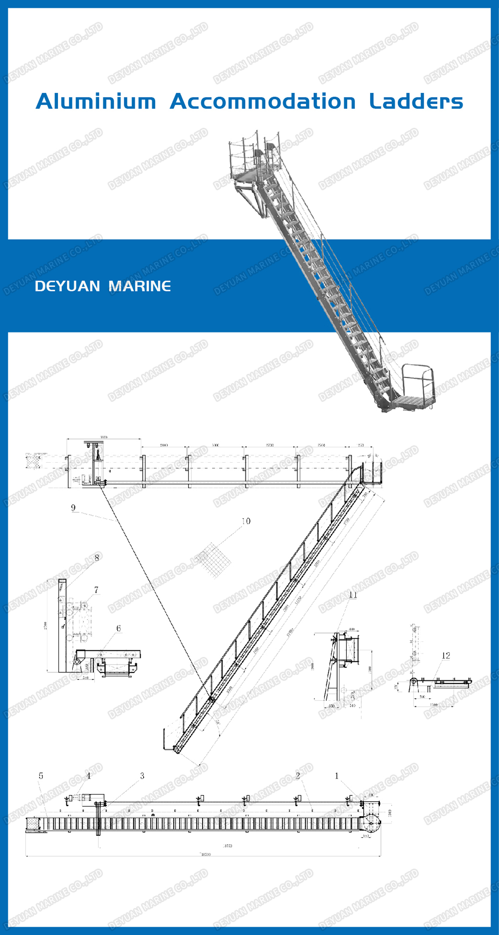 Ship Side ACC. Ladders Aluminum Modular Accommodation Ladder from China ...